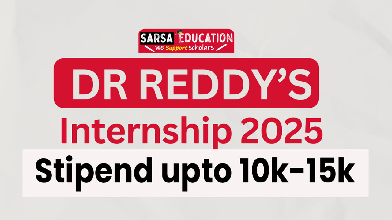 Dr Reddy Internship 2025 for graduates